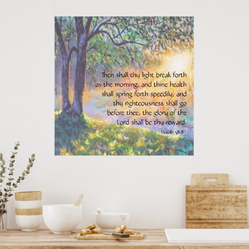 Isaiah 58:8 poster | Zazzle