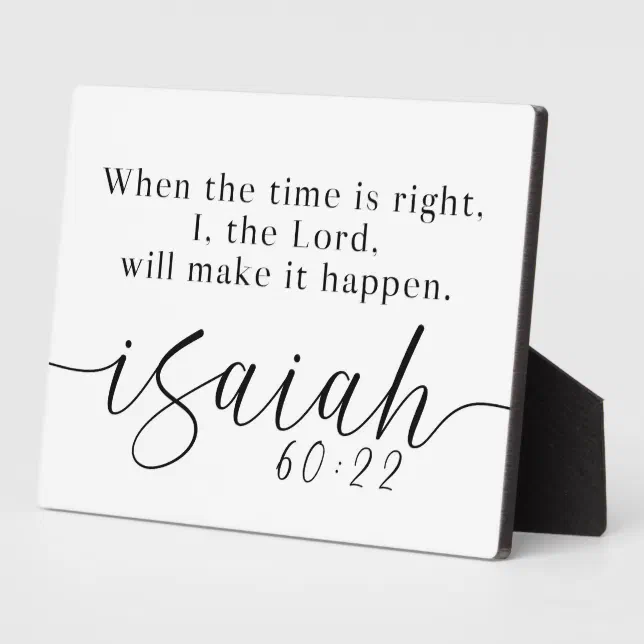 Isaiah 60:22 Farmhouse Bible Scripture Sign Plaque | Zazzle