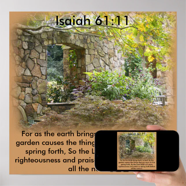 Isaiah 61:11 poster | Zazzle