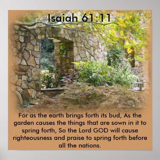 Isaiah 61:11 poster | Zazzle