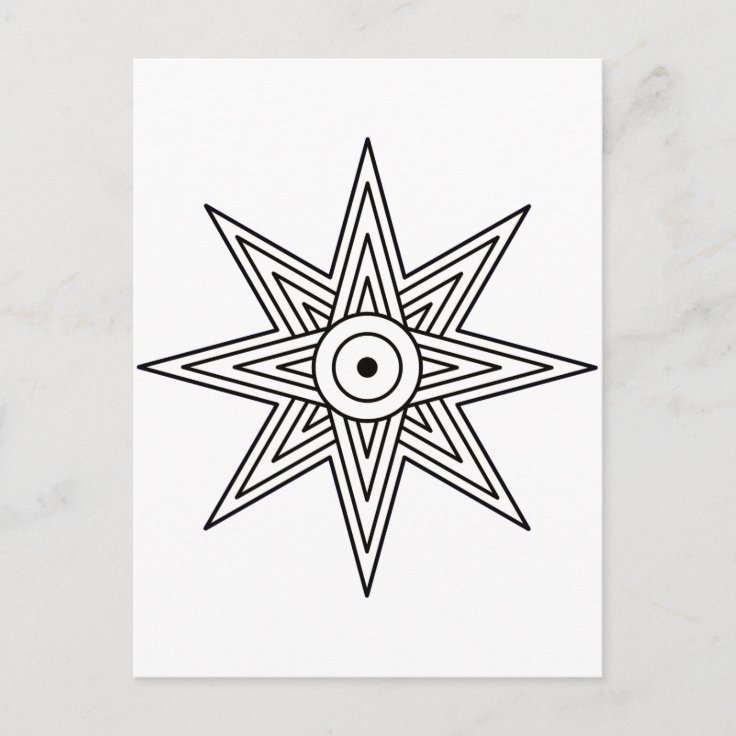 Ishtar star symbol postcard | Zazzle