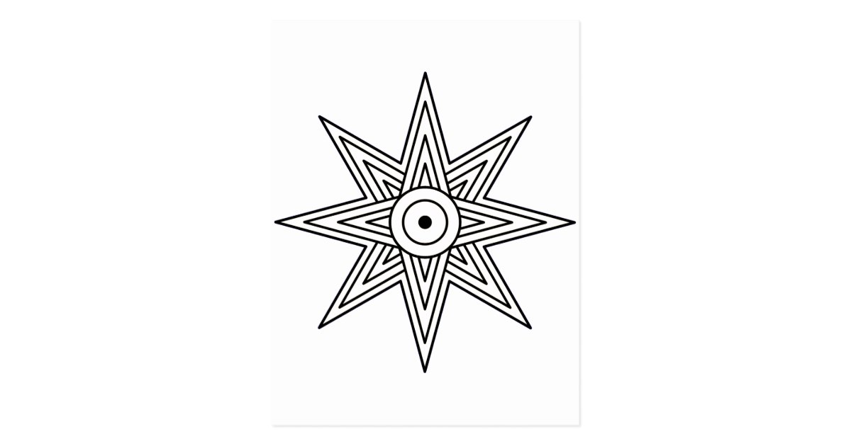 Ishtar star symbol postcard | Zazzle.com