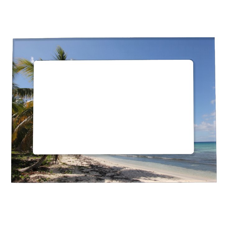 Isla Saona Caribbean Paradise Beach Magnetic Frame | Zazzle