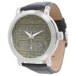 Islam Islamic Muslim Arabic Calligraphy Hajj Kaaba Watch | Zazzle