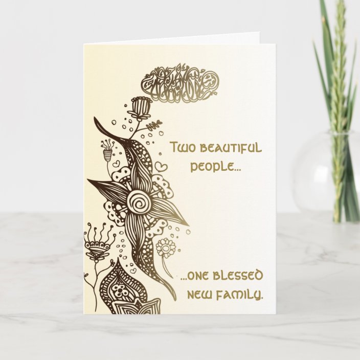Islamic congratulations wedding card with dua | Zazzle.com
