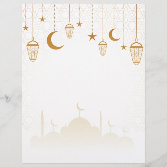 Islamic decorative background Letterhead | Zazzle.com