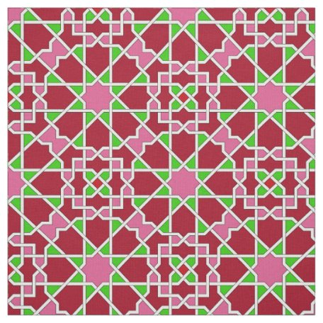 Islamic geometric pattern fabric | Zazzle
