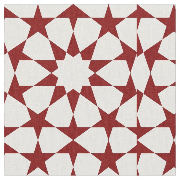 Islamic geometric pattern fabric | Zazzle