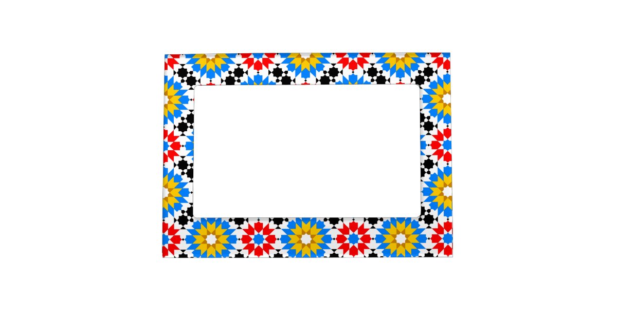 Islamic geometric pattern magnetic frame | Zazzle