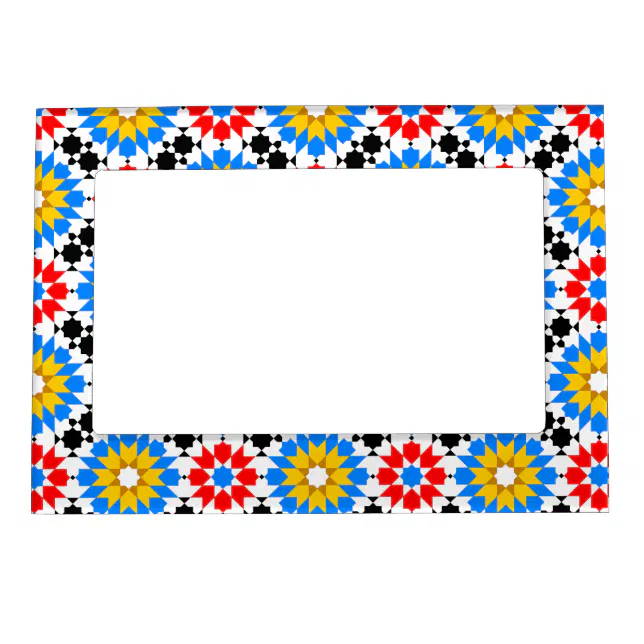 Islamic geometric pattern magnetic frame | Zazzle