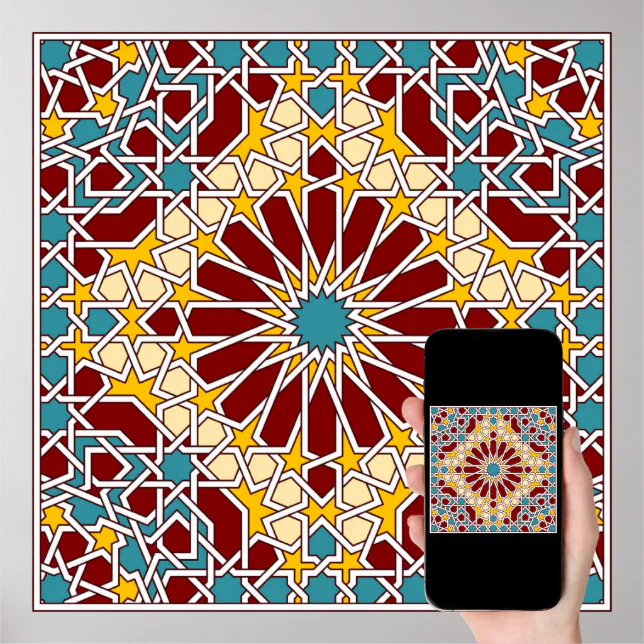 Islamic geometric pattern Poster | Zazzle
