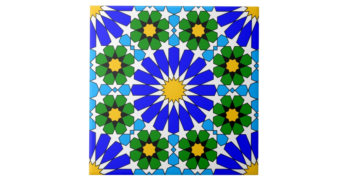 Islamic geometric pattern tile | Zazzle