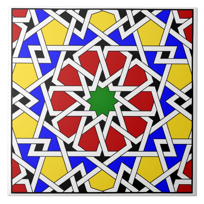 Islamic geometric pattern tile | Zazzle.com