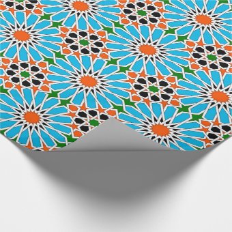 Islamic geometric patterns wrapping paper | Zazzle