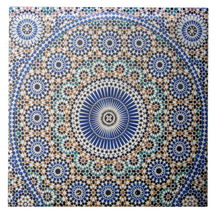 Islamic Mosaic Art Ceramic Photo Tile | Zazzle