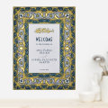 Islamic Muslim Navy Blue Welcome Sign Wedding | Zazzle