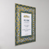 Islamic Muslim Navy Blue Welcome Sign Wedding | Zazzle