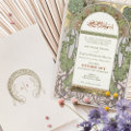 Islamic Sage Green Wedding Arabic Art Nouveau Foil Invitation | Zazzle