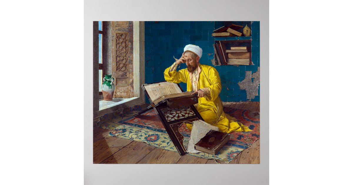 Islamic Theologian with Quran | Osman Hamdi Bey | Poster | Zazzle