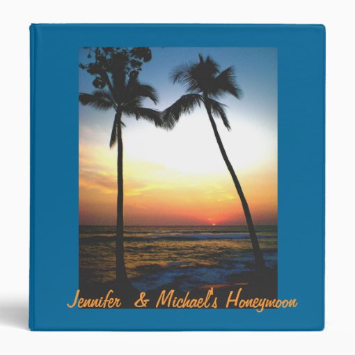 Island Beach Sunset Photo Album Binder | Zazzle