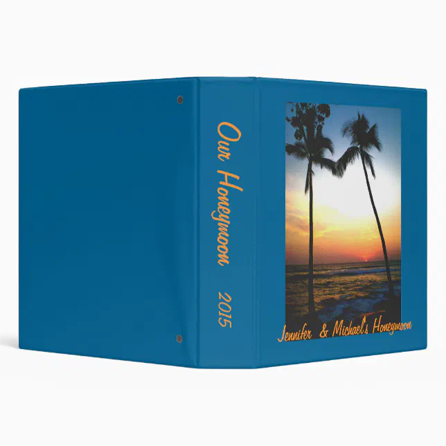Island Beach Sunset Photo Album Binder | Zazzle