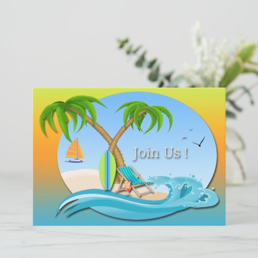 Island Dreams Summer Party Invitations | Zazzle