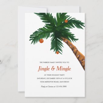 Island Greeting Holiday Party Invitation | Zazzle