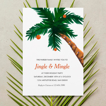 Island Greeting Holiday Party Invitation | Zazzle