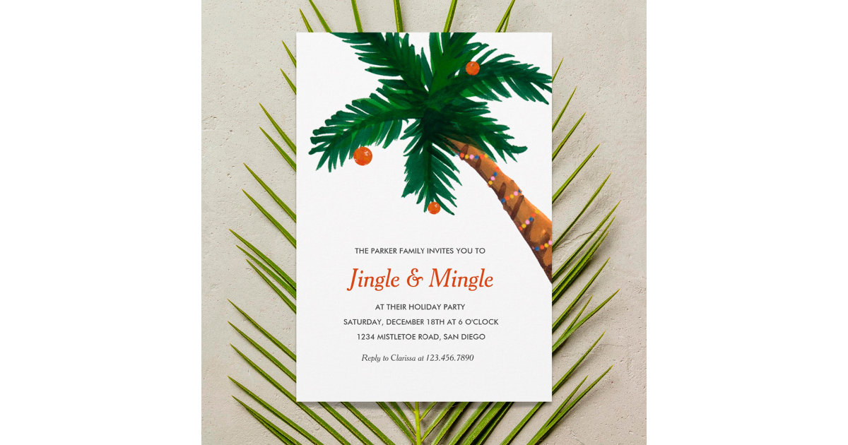 Island Greeting Holiday Party Invitation | Zazzle