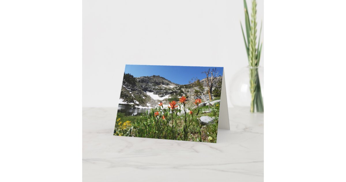 Island Lake, Ruby Mountains NV Blank Greeting Card | Zazzle