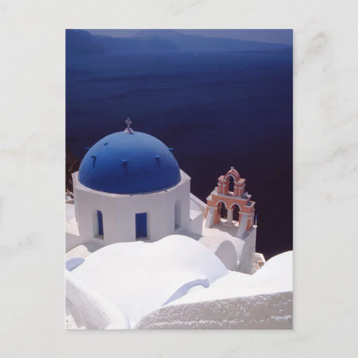 island of Santorini Postcard | Zazzle