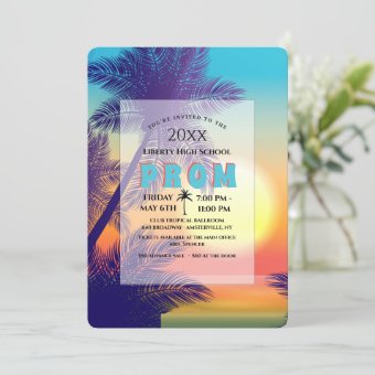 Island Paradise Prom Invitation | Zazzle