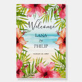 Island Paradise | Tropical Beach Wedding Welcome Foam Board | Zazzle