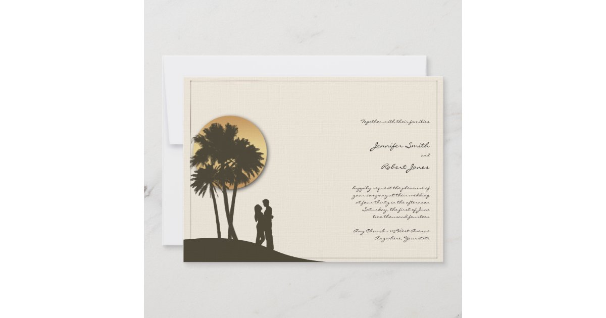 Island Paradise Wedding Invitation | Zazzle