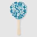 ISLAND PLUMERIA (CARIBBEAN BLUE) HAND FAN | Zazzle