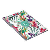 Island Style Tropical Pattern with Monogram Notebook | Zazzle