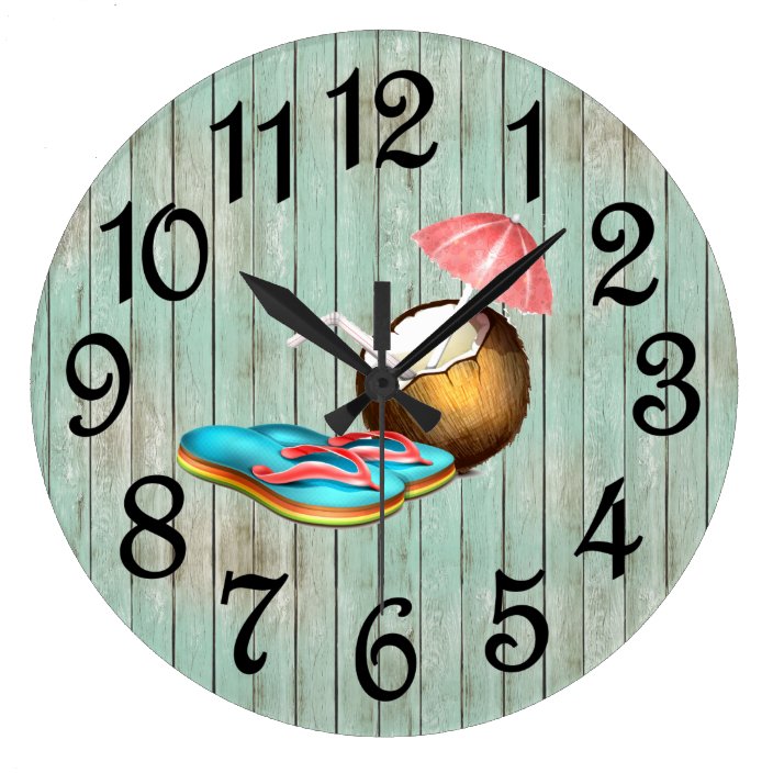 Island Time Large Clock | Zazzle.com