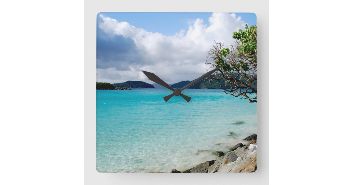 Island Time, Large Wall Clock | Zazzle