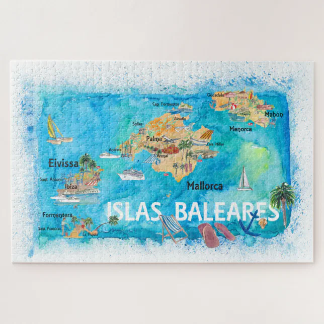 Islas Baleares Mallorca, Ibiza & Menorca Jigsaw Puzzle | Zazzle