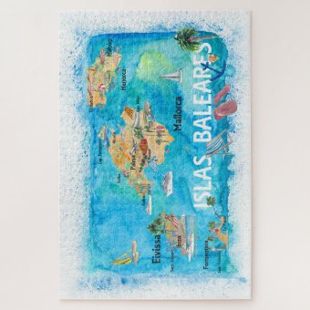 Islas Baleares Mallorca, Ibiza & Menorca Jigsaw Puzzle | Zazzle