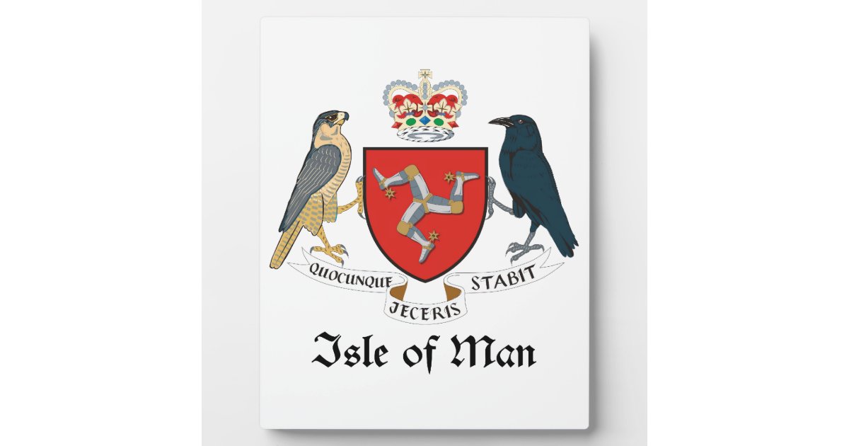 Isle Of Man Emblemflagsymbolcoat Of Arms Plaque