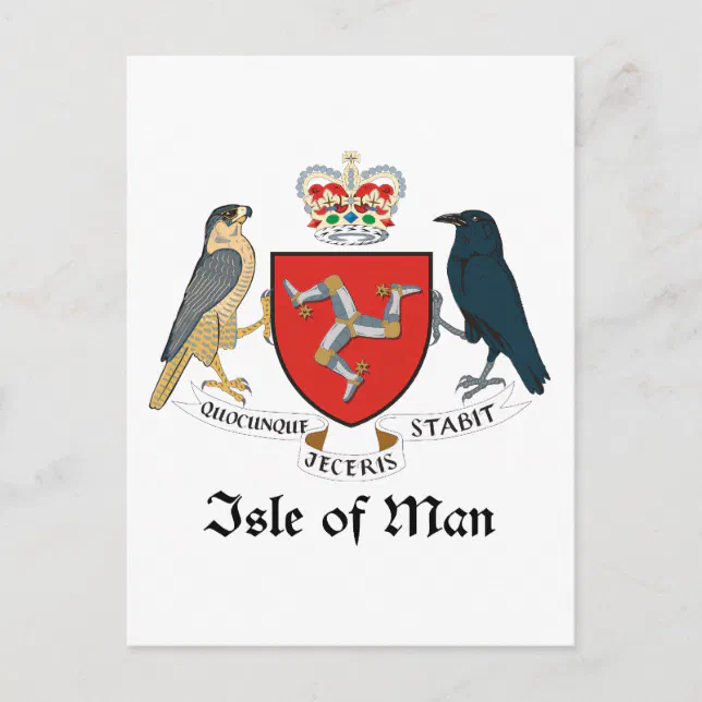 ISLE OF MAN - emblem/flag/symbol/coat of arms Postcard | Zazzle
