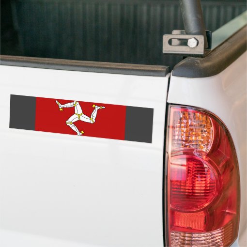 Isle Of Man Flag Bumper Sticker | Zazzle