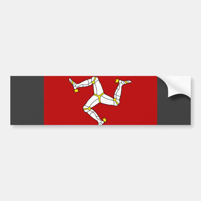Isle Of Man Flag Bumper Sticker | Zazzle