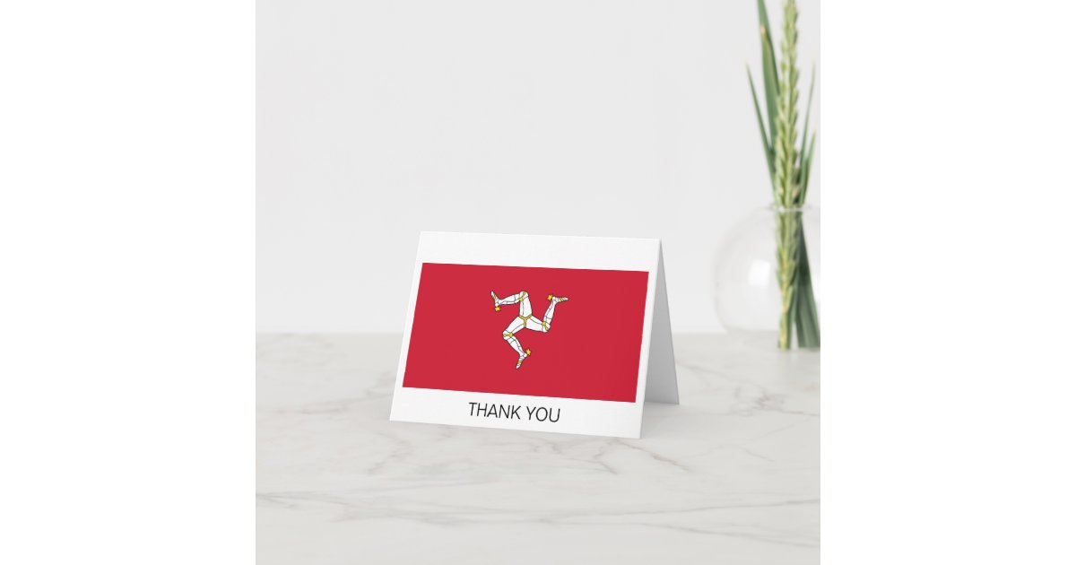 Isle of Man Flag Thank You Card | Zazzle