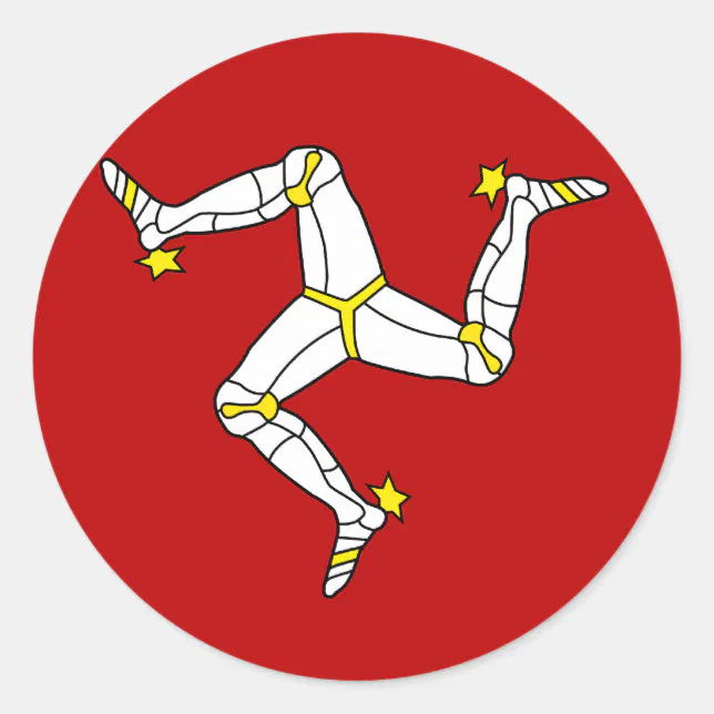 Isle Of Man High quality Flag Classic Round Sticker | Zazzle