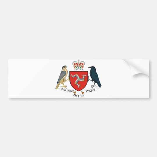 Isle Of Man Official Coat Of Arms Heraldry Symbol Bumper Sticker