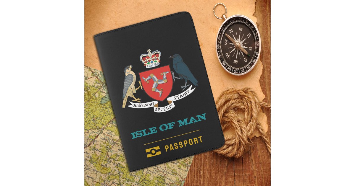 Isle Of Man Passport British Coat Of Arms Flag Passport Holder Zazzle