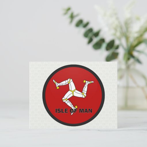 Isle Of Man Roundel quality Flag Postcard | Zazzle
