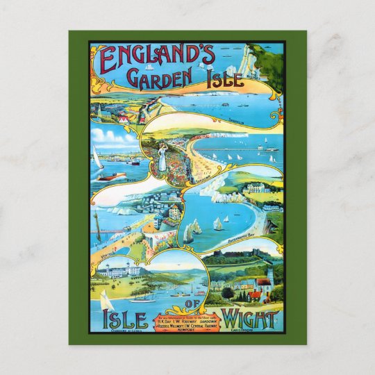 Isle of Wight Travel Poster Postcard | Zazzle.com